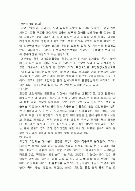 [분석/조사] 토양오염