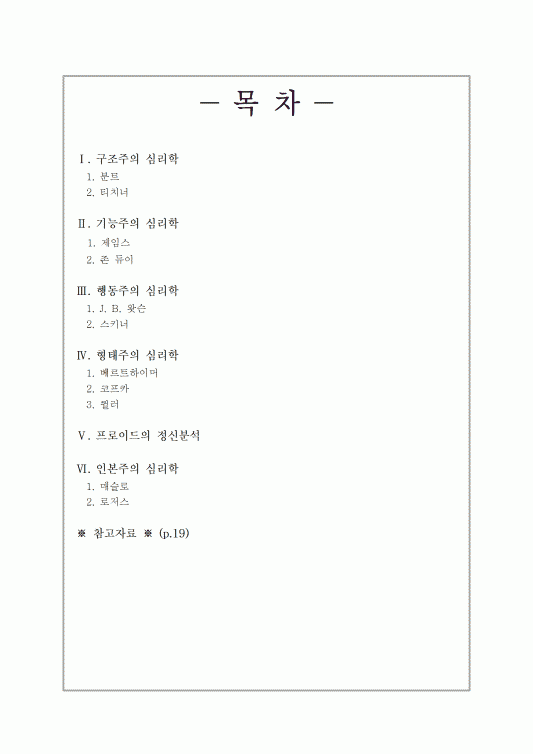 심리학파와 각 학파별 심리학자의 업적