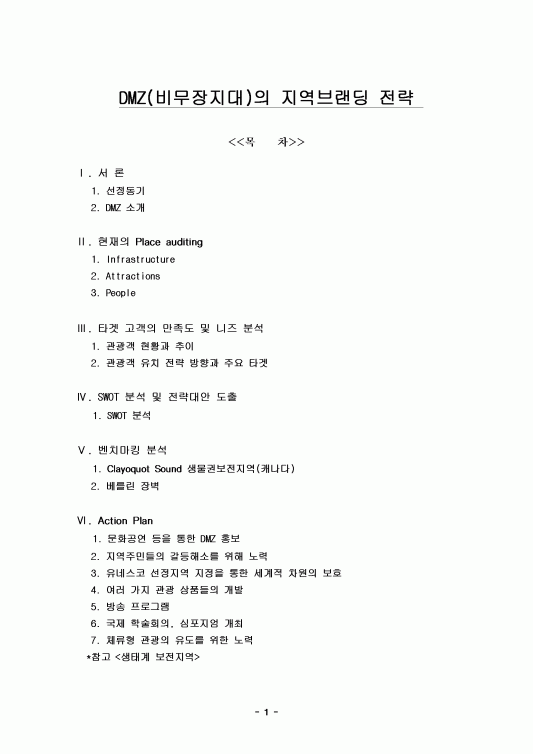 비무장지대(DMZ) 지역 브랜딩 전략