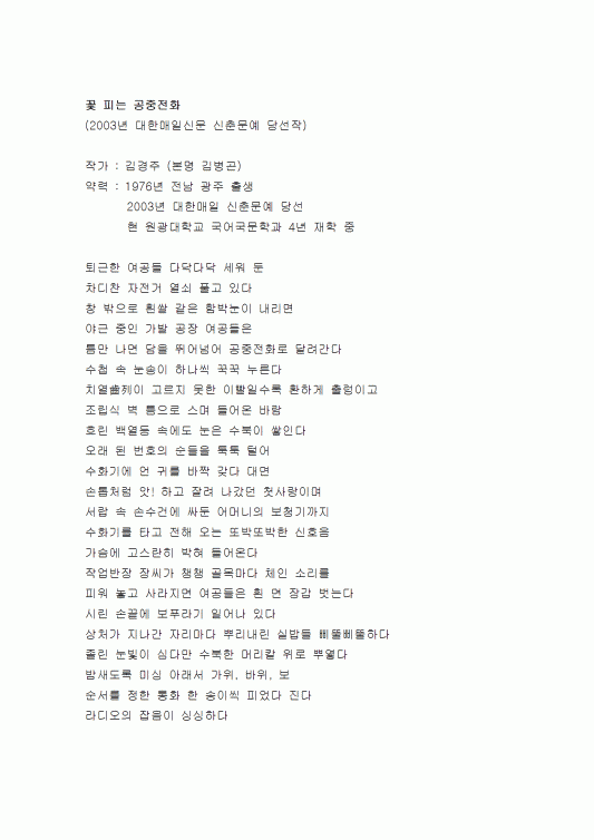 현대시(최근 신춘문예에 당선된 시 위주) 감상