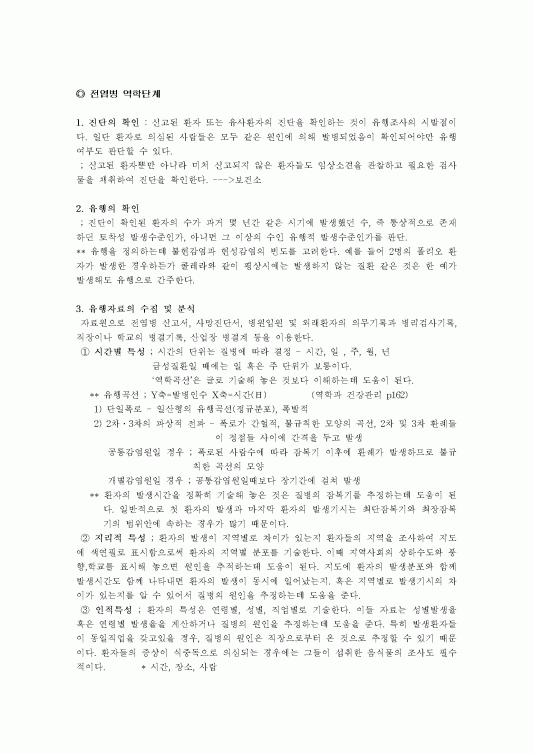 전염병 역학단계