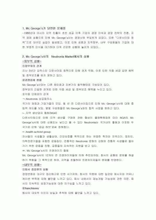 Mc George’s의 홍보사례 분석