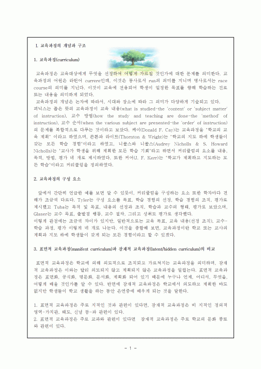 교육과정(Curriculum)에 관한 총체적 보고서