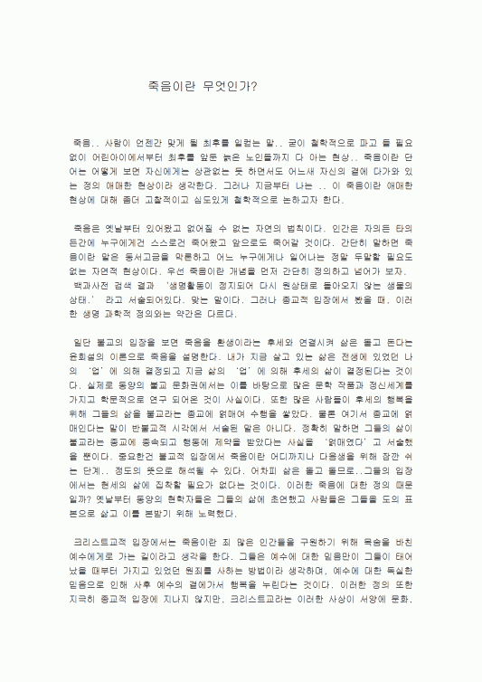 죽음이란 무엇인가 - 철학과 삶