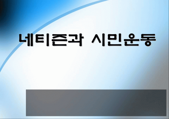 네티즌과 시민운동