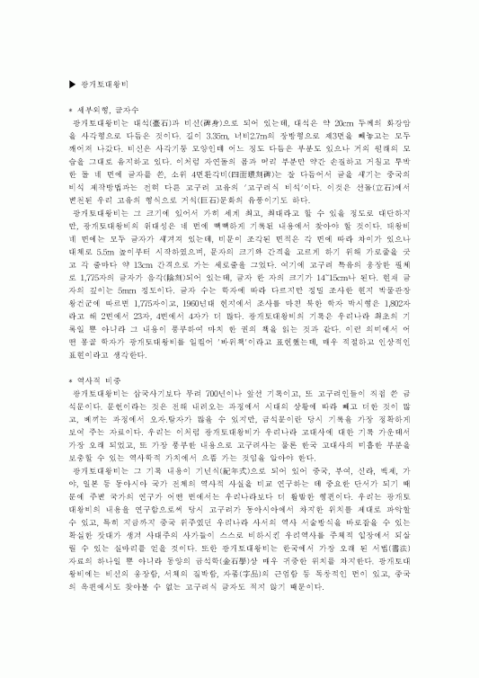 [분석/조사] 광개토대왕비