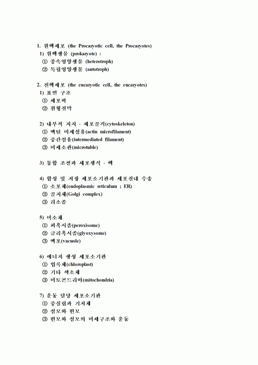 [자연과학] 세포에 대하여