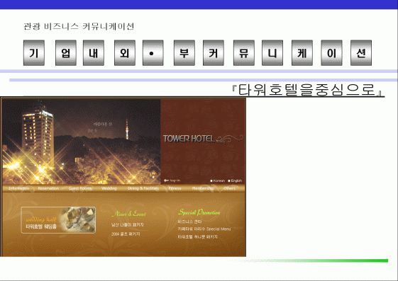 기업 내.외부 커뮤니케이션-타워호텔을중심으로