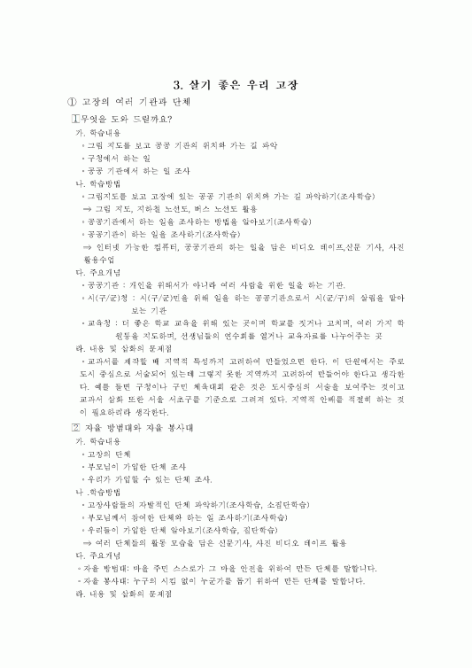 살기 좋은 우리 고장