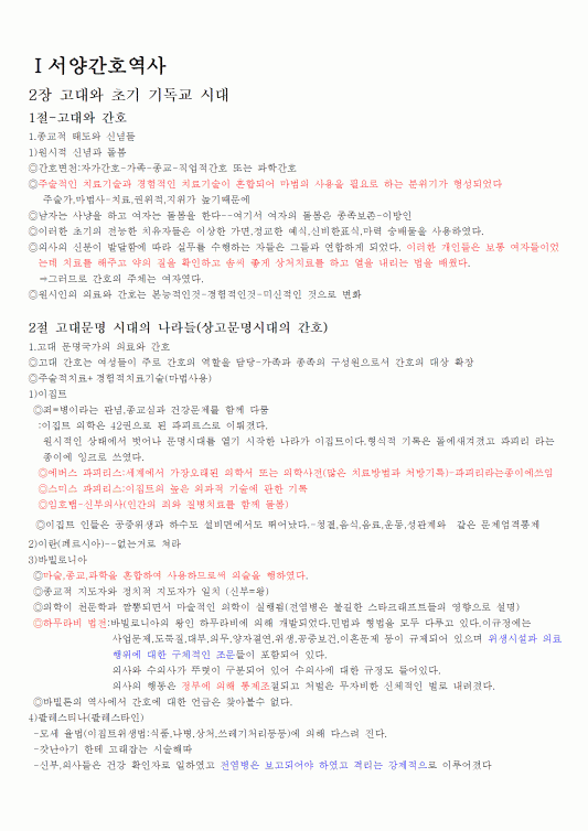 간호역사-국가고시 대비 정리집