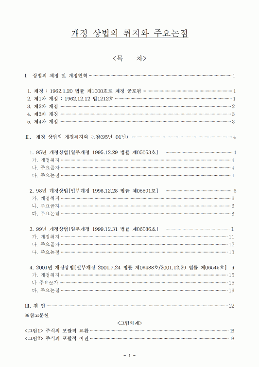 개정상법의 취지와 논점