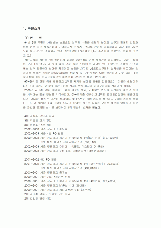 스포츠 마케팅(창원 LG세이커스)