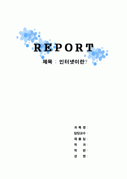 인터넷이란? 레포트 자료
