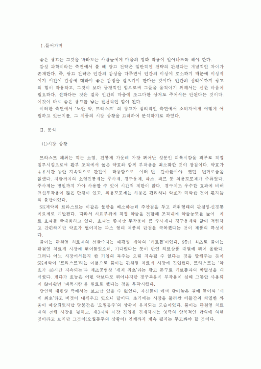SK제약 트라스트 광고 성공전략 분석