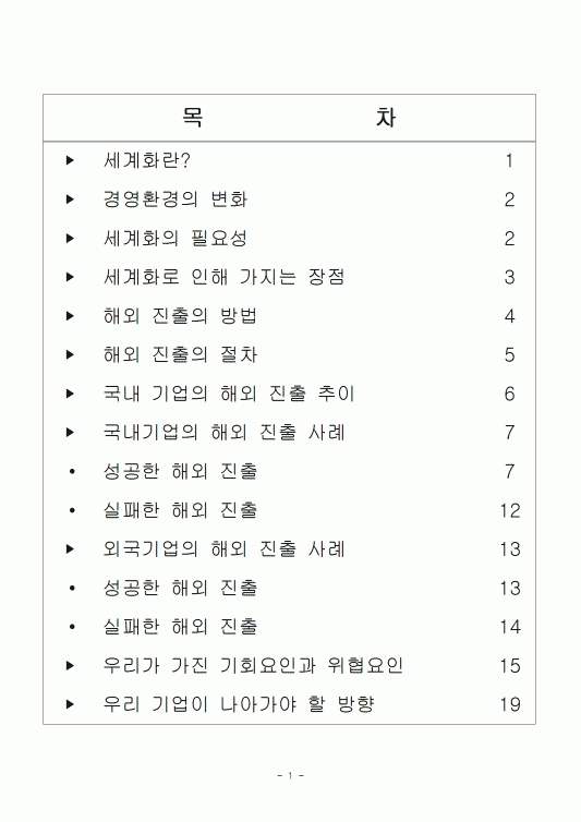 글로벌 경영 환경에서 한국기업의 경쟁력 제고 방안