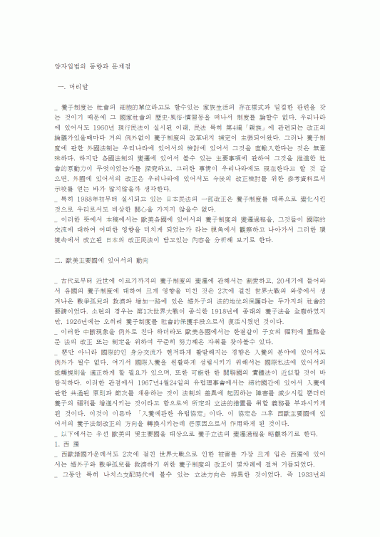 양자입법의 동향과 문제점