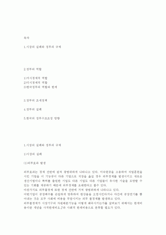 정부의 시장정책