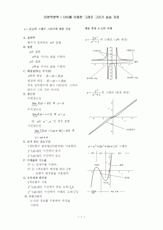메이플연습-미분적분학 I CAS를 이용한 그래프 실습 자료