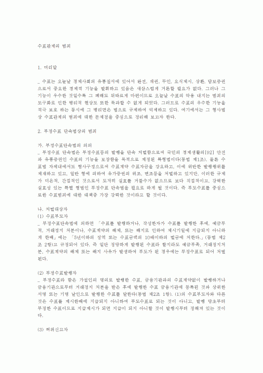 수표관계의 범죄