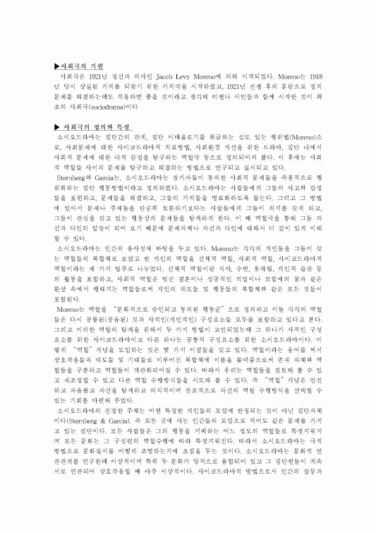 사회 심리극 연구