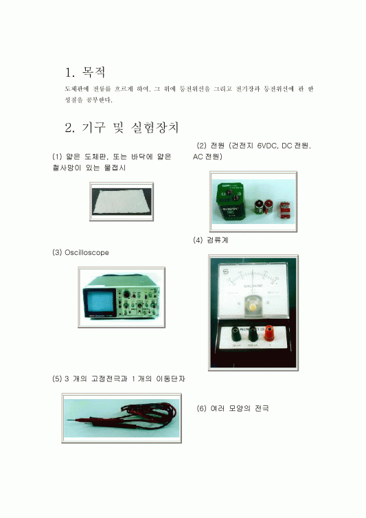 [예비레포트]등전위면