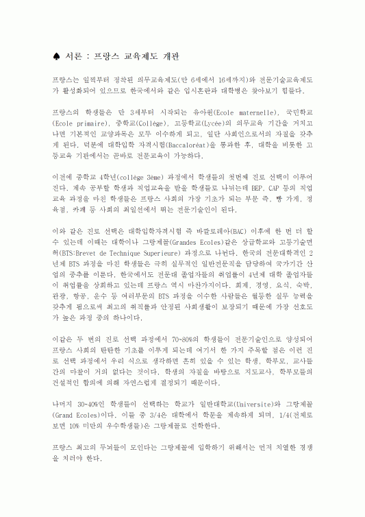 프랑스 교육제도 개관