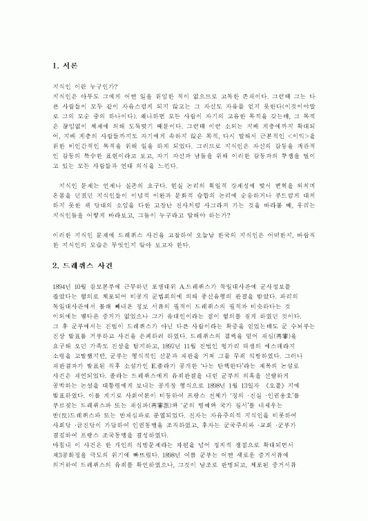 드레퓌스 사건과 지식인