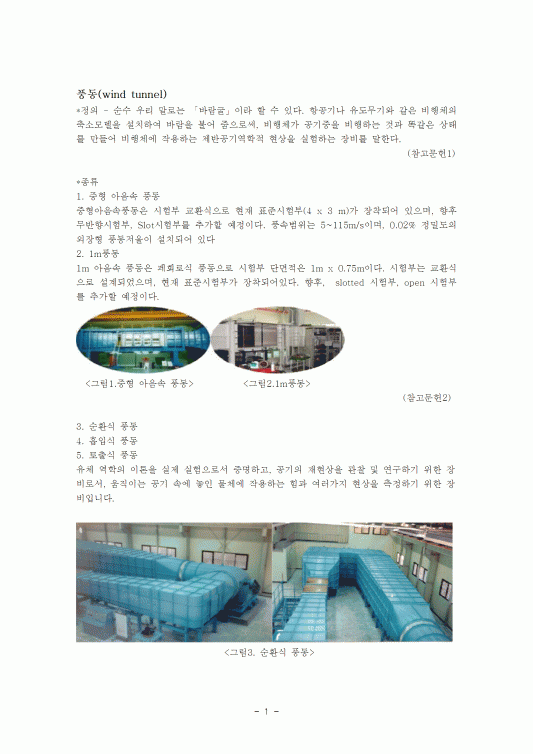 풍동실험 레포트 자료