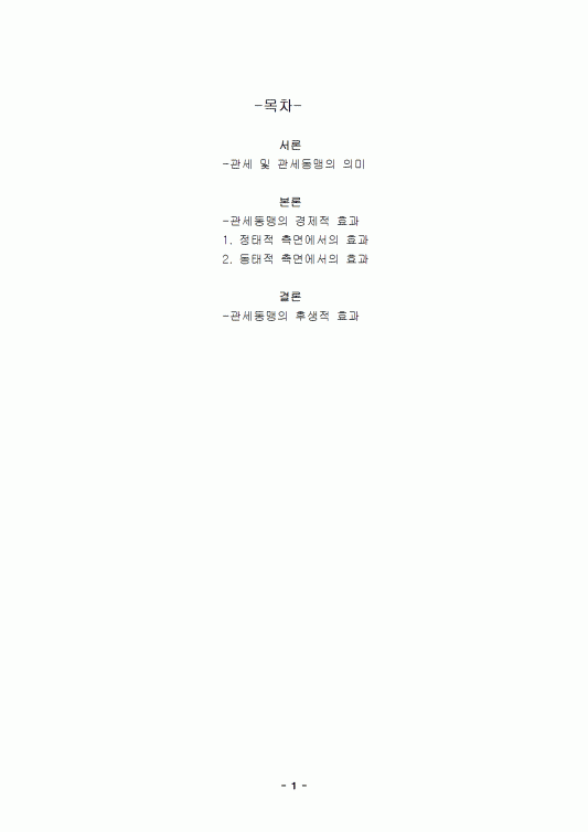 관세동맹이론