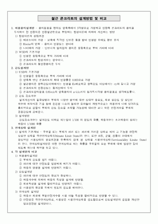 응력강도설계법비교