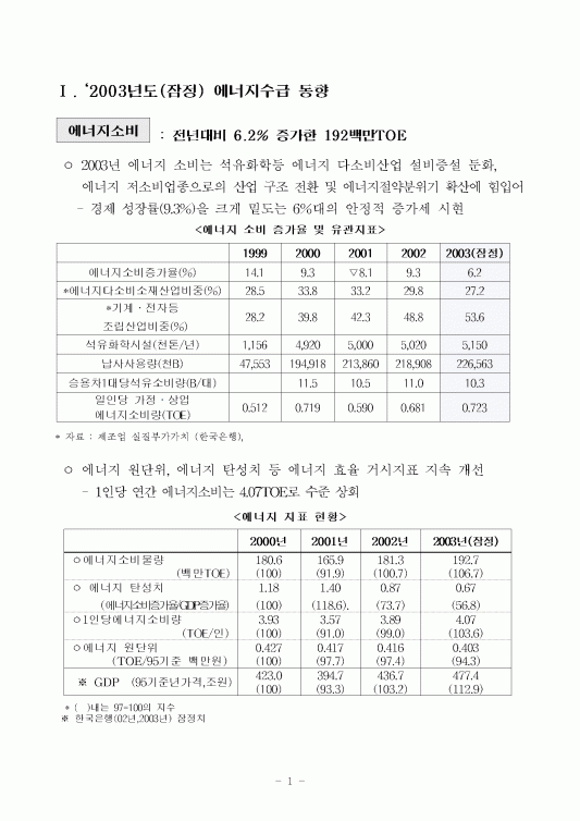 [사회과학] 에너지와 환경