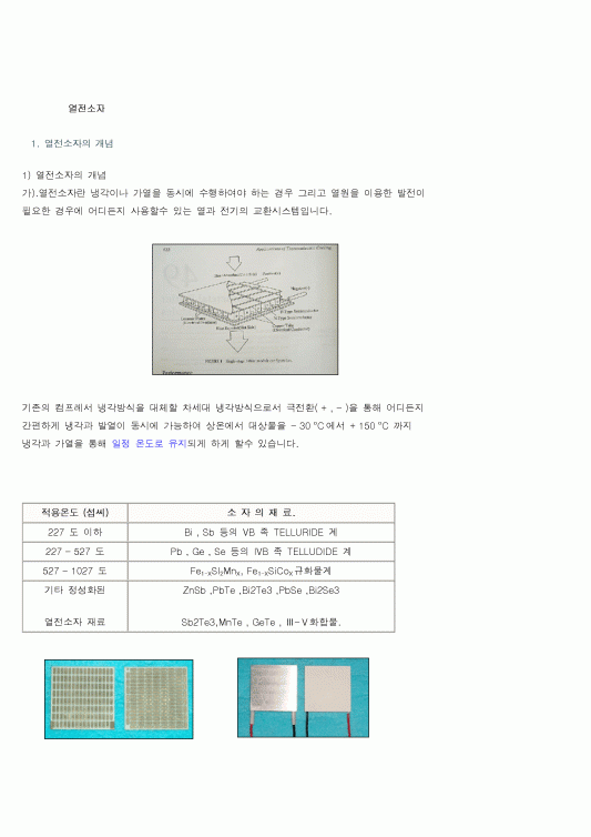 [공학/컴퓨터/통신] 열전소자