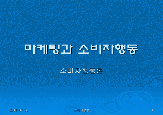 마케팅과 소비자 행동론
