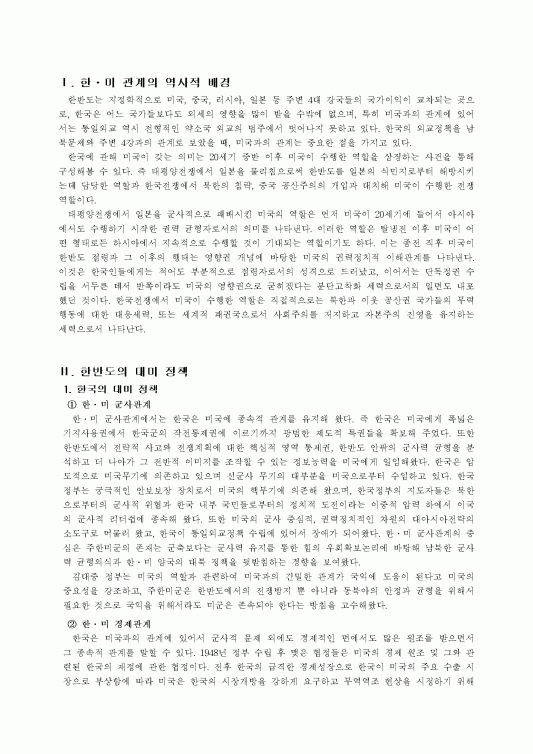 미국의 대한반도 정책