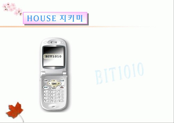 house지키미 레포트 자료