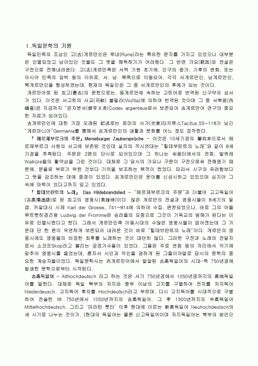 독문학사 레포트 자료