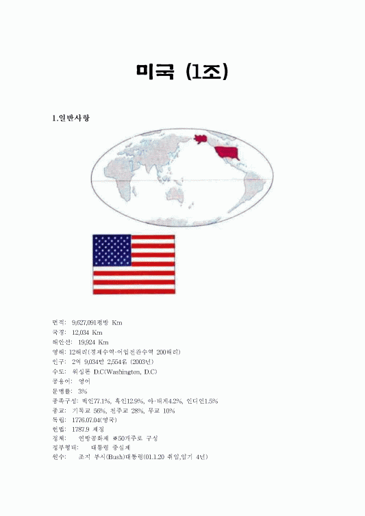 미국에 관하여..