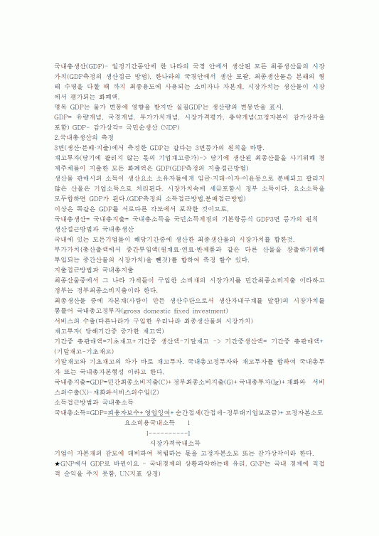 국민소득지표 및 고전학파모형
