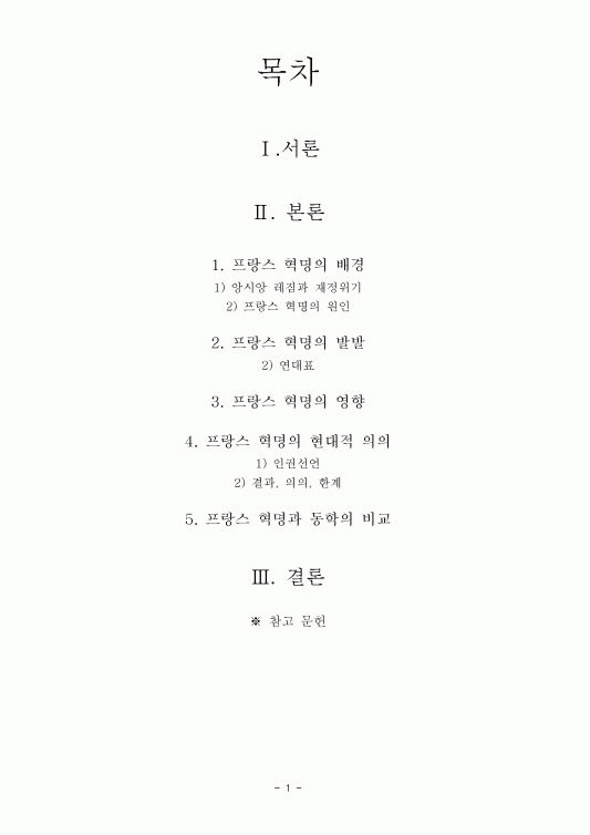 프랑스 대혁명의 의의