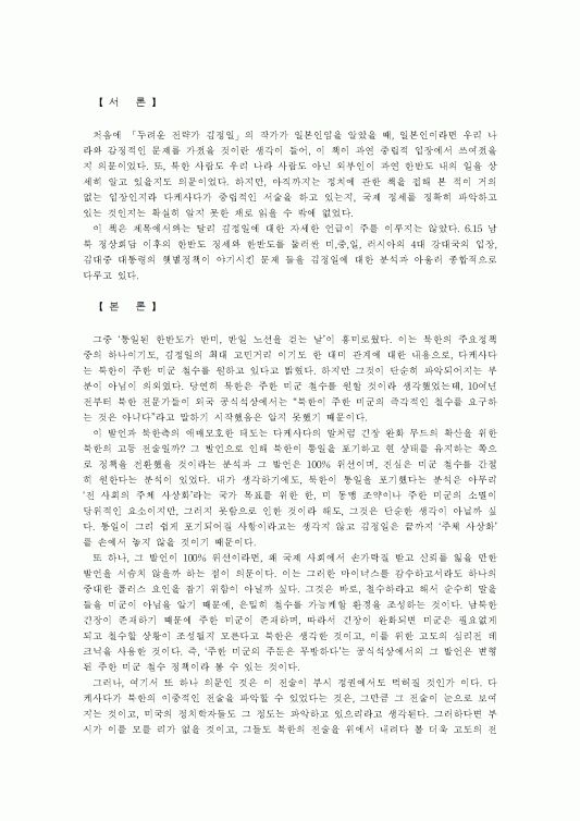 두려운 전략가 김정일