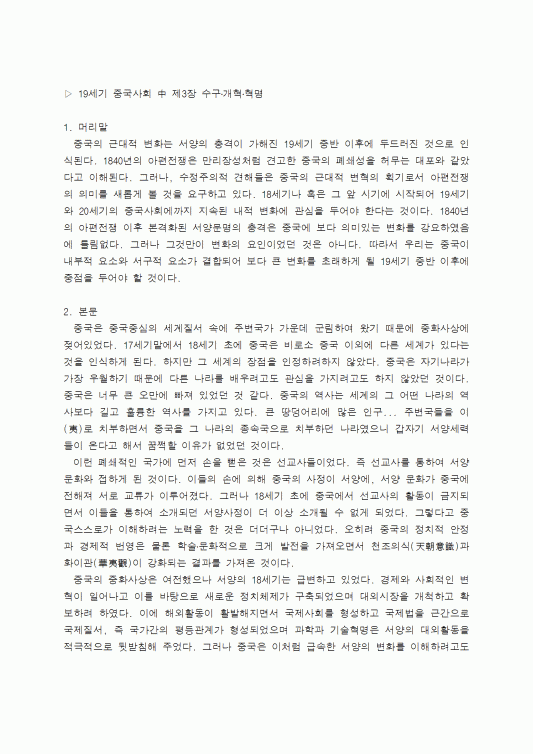 19세기 중국 사회