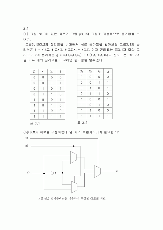 vhdl 셀계를 이용한 디지털 논리 회로 3장연습문제