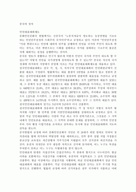 중국의 정치 [인문과학]