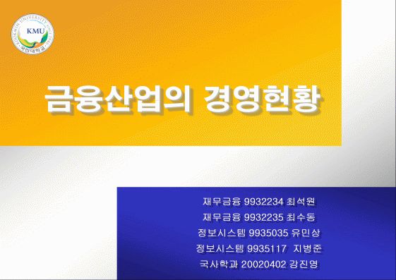 금융산업의 경영현황