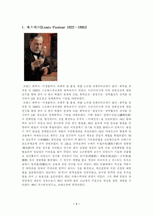 미생물학 역사에서 중요한 과학자들