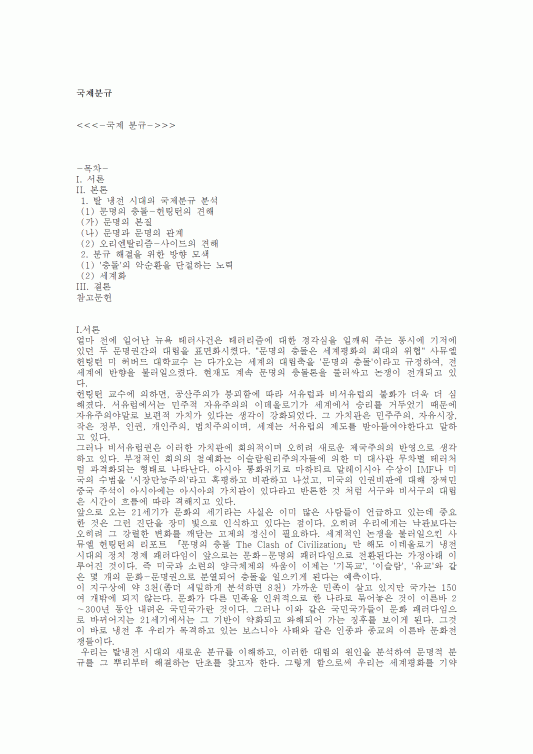국제분규 레포트 자료
