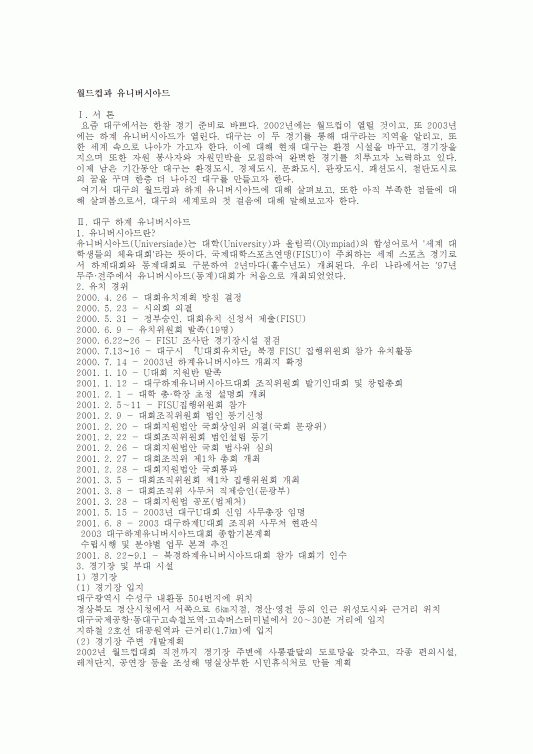 월드컵과 유니버시아드