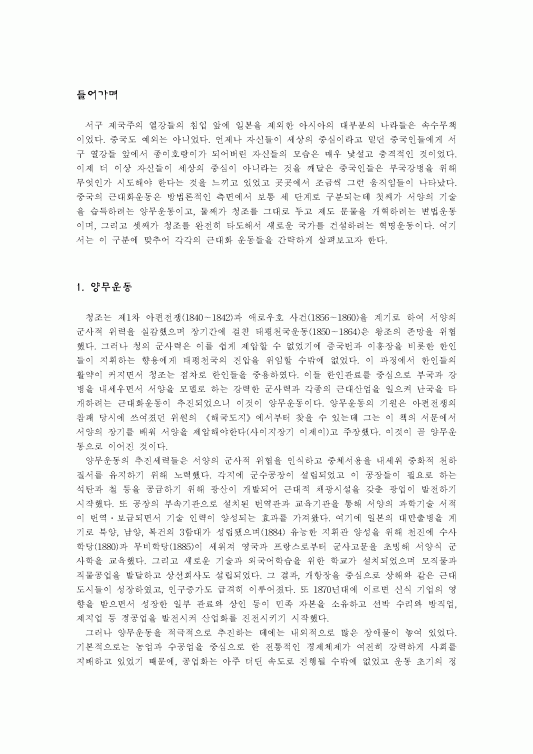 중국의 근대화운동