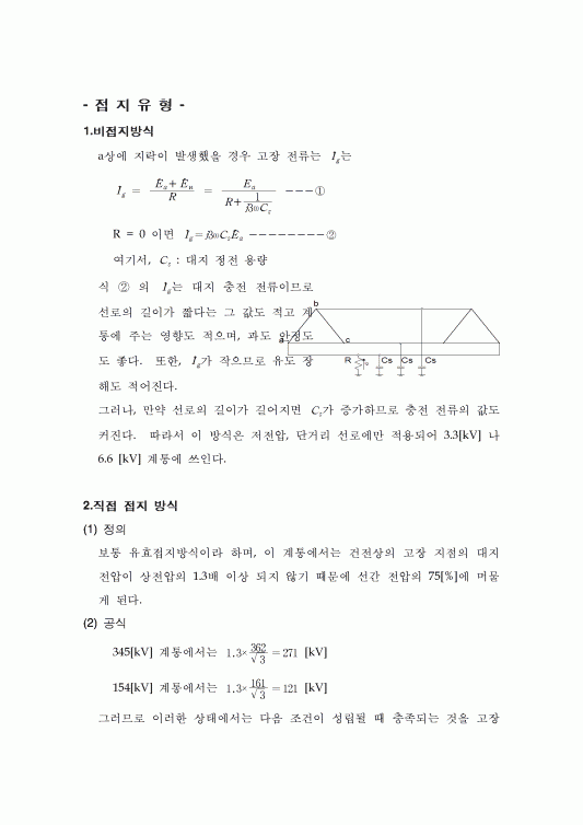 접지의 유형 레포트 자료