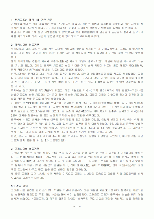 의료기관 레포트 자료